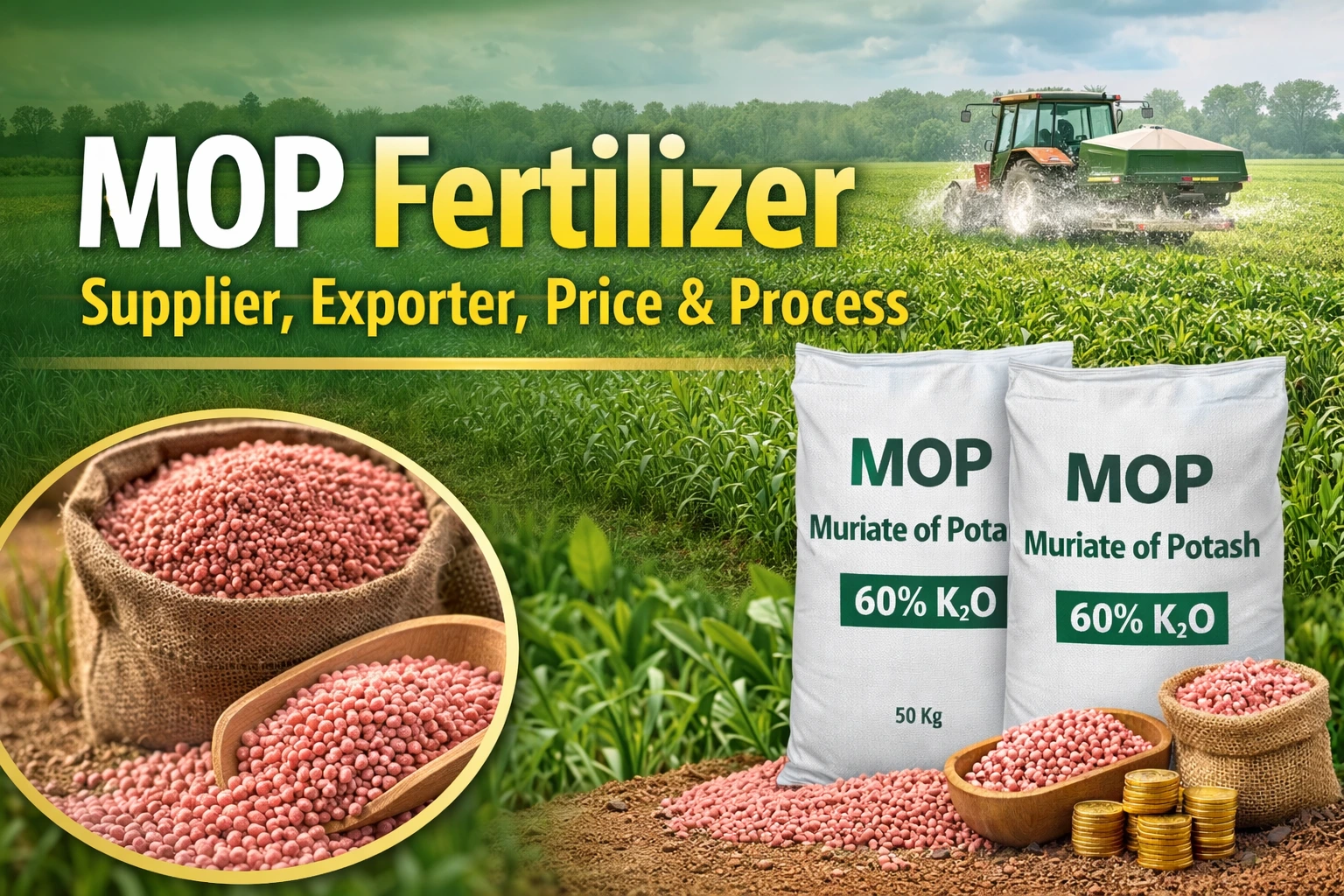 MOP Fertilizer Supplier, Exporter, Price & Process - Agromer